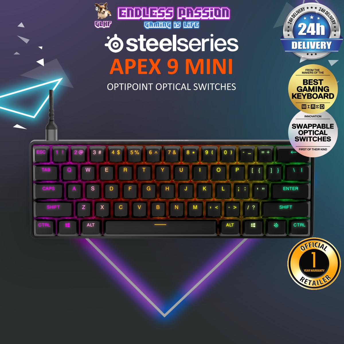 SteelSeries Apex 9 Mini Wired Gaming Keyboard – Endless Passion