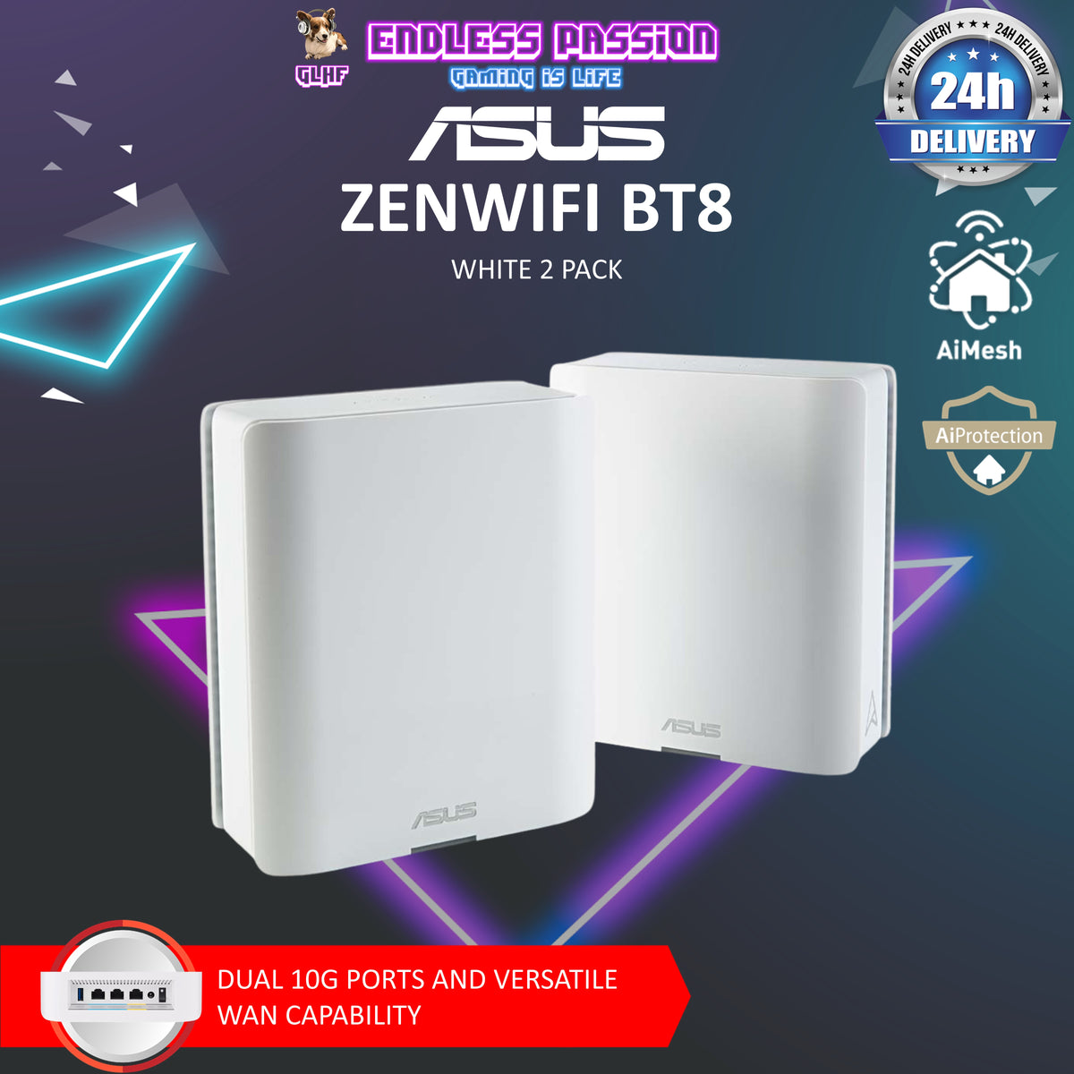ASUS ZenWiFi BT8 Tri-band WiFi 7 Mesh - White 2 Pack – Endless Passion