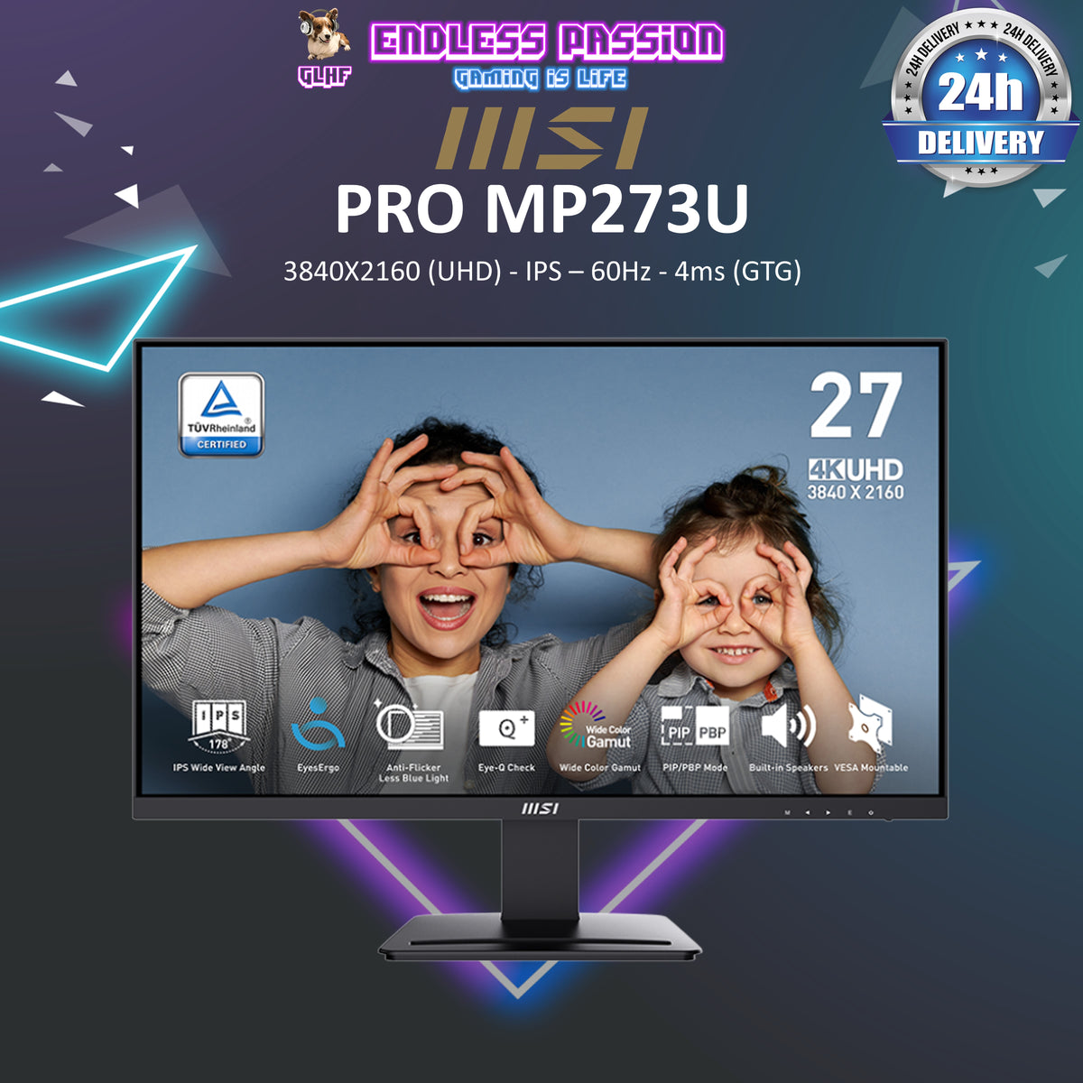 MSI Pro MP273U 27" 4K IPS Monitor – Endless Passion