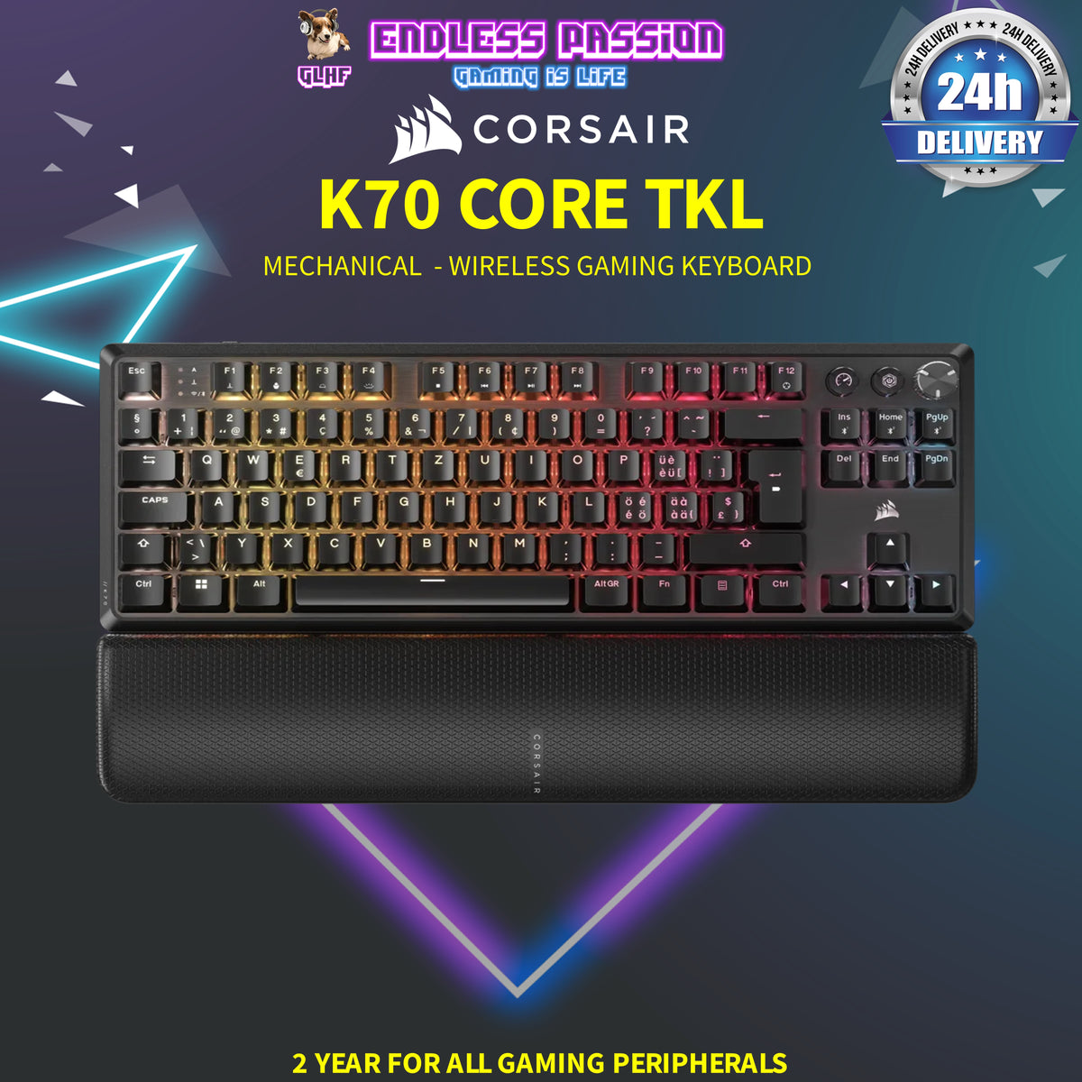 Corsair K70 Core TKL Wireless Mechanical Gaming Keyboard – Endless Passion