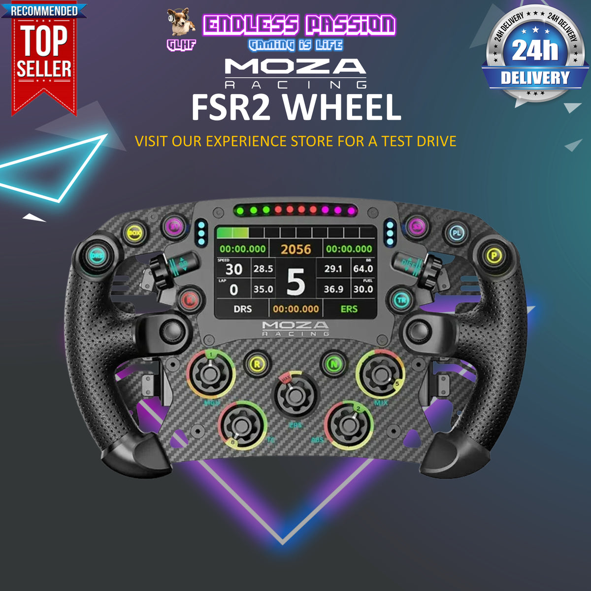 Moza FSR2 Formula Wheel - RS068 – Endless Passion