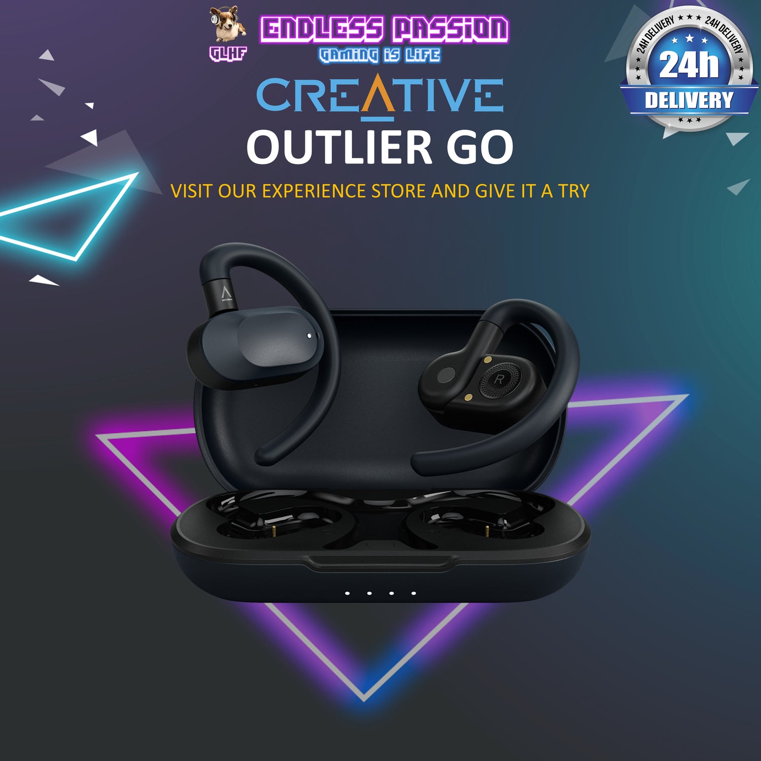 Creative Outlier Go Open-Ear Headphones with Adjustable Fit – Endless ...