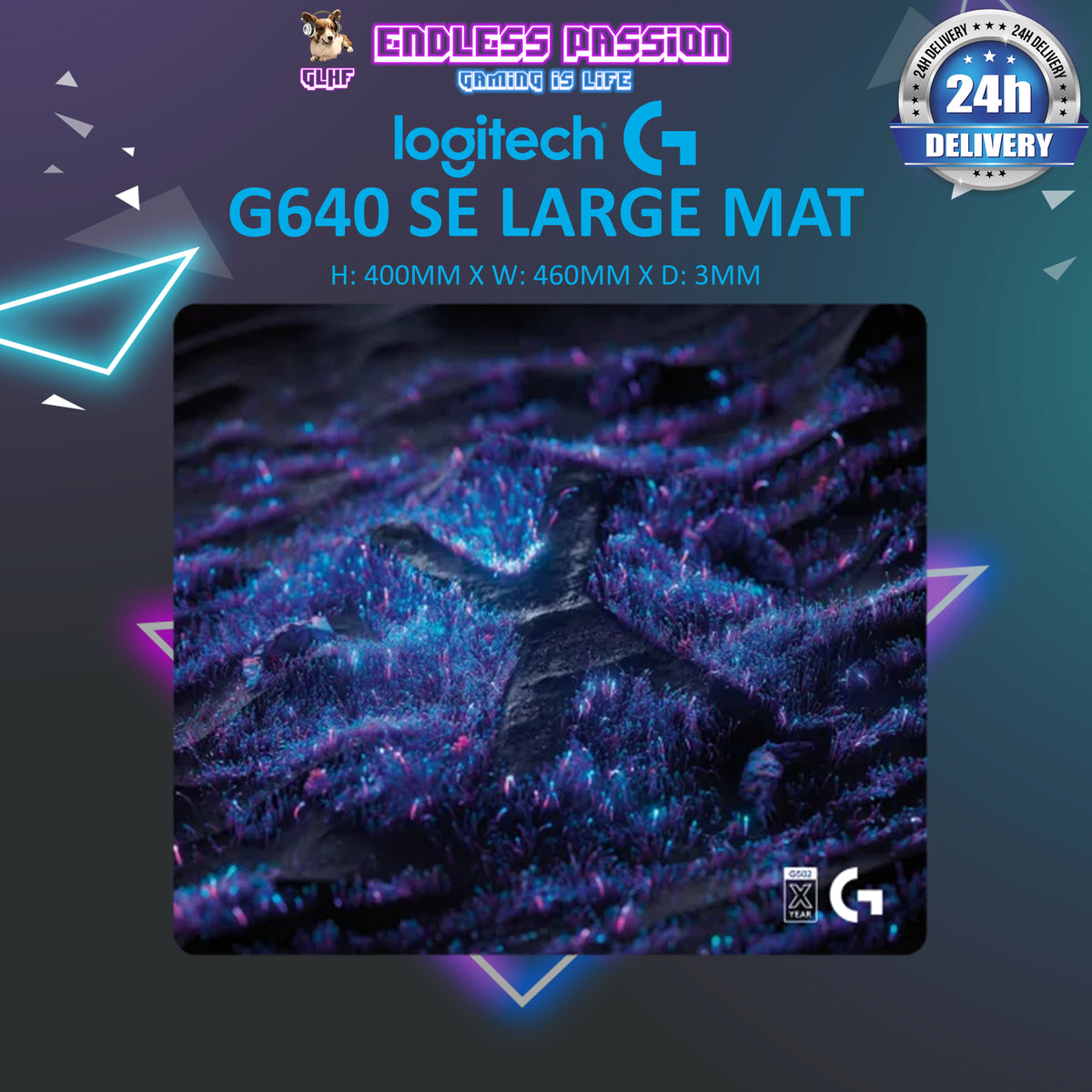 LOGITECH G640 SE Large Cloth Gaming Mouse Pad – Endless Passion