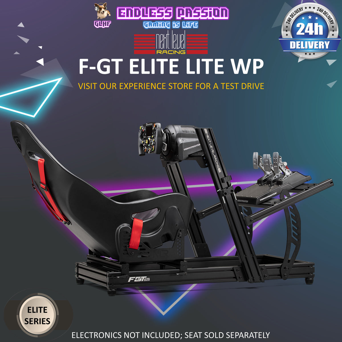 Next Level Racing F-GT Elite Lite Wheel Plate Edition Racing Cockpit ...