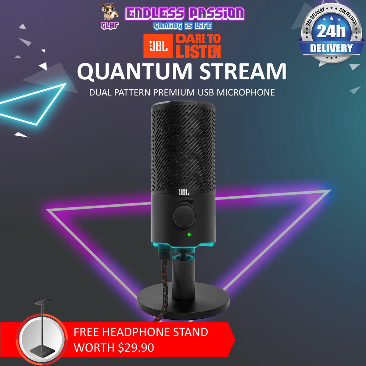 JBL Quantum Stream Dual Pattern Premium USB Microphone – Endless Passion