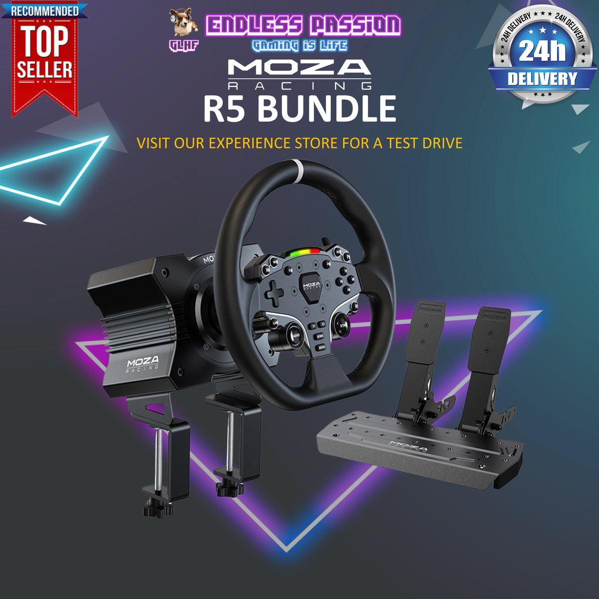 Moza R5 Bundle Racing and Pedals For PC - RS20 – Endless Passion