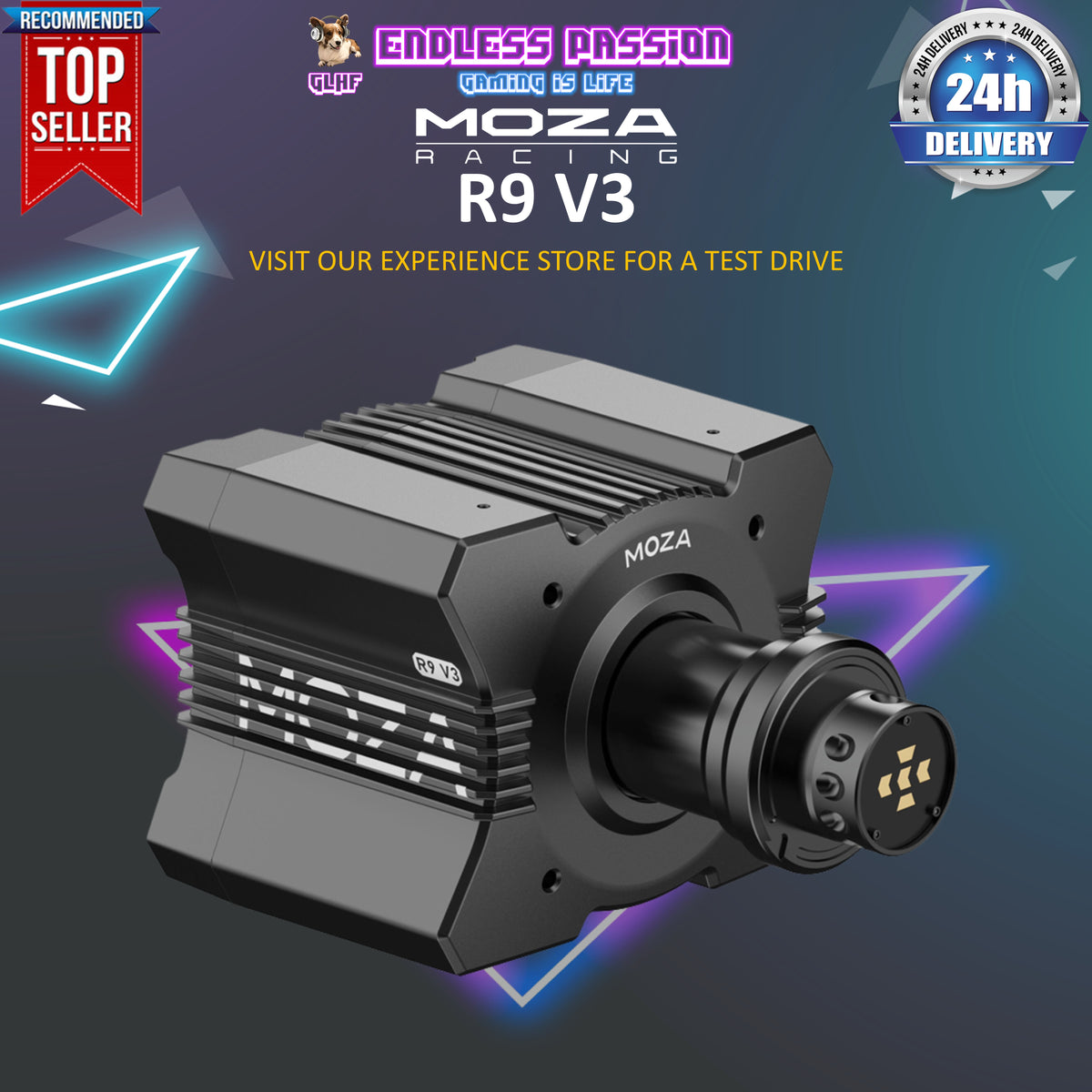 Moza R9 V3 Direct Drive Wheel Base - RS080 – Endless Passion
