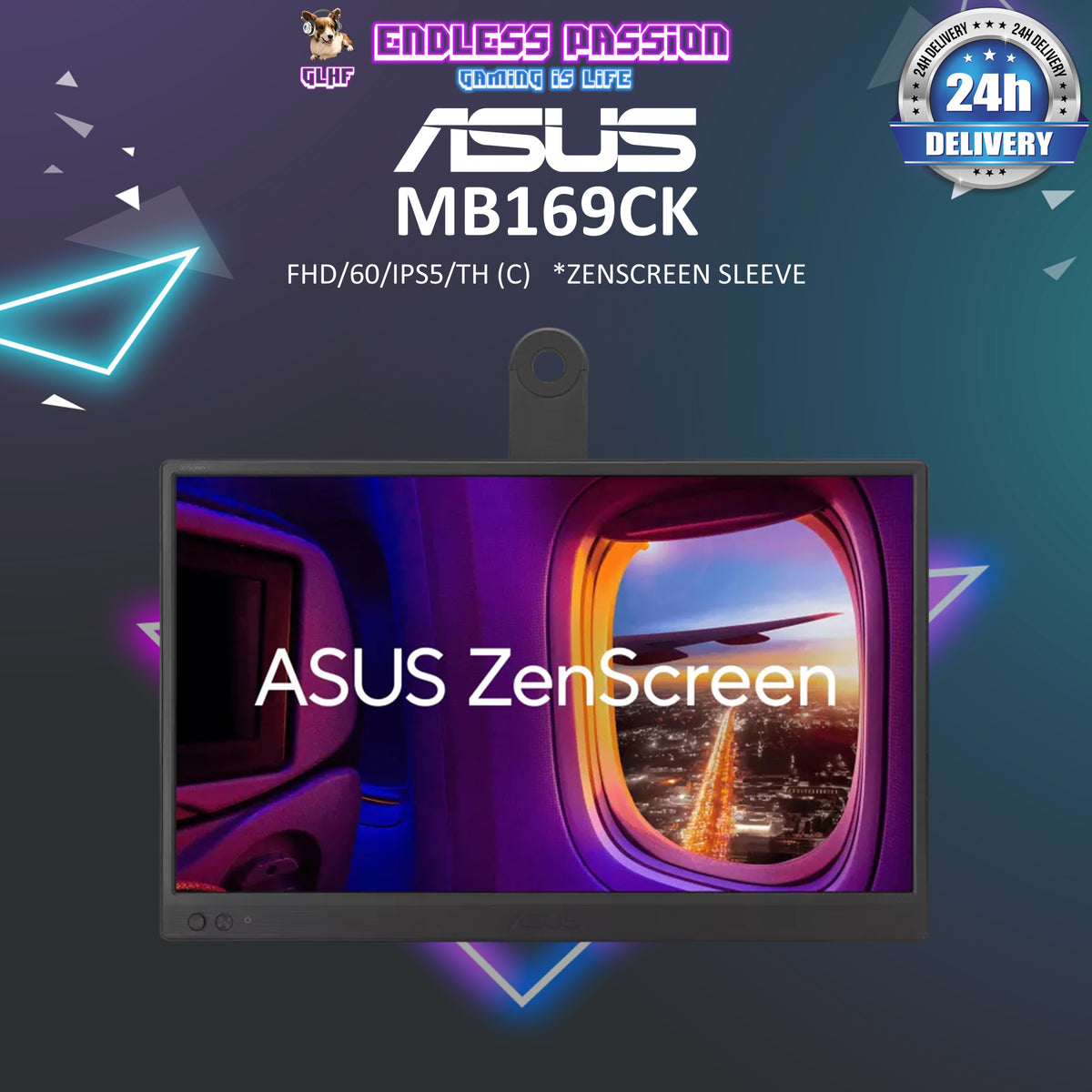 ASUS ZenScreen MB169CK 16" FHD IPS 60 Hz 5ms(GTG) Gaming Monitor ...