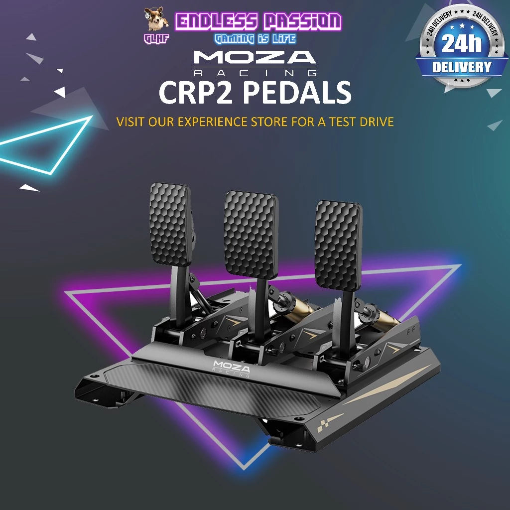 MOZA CRP2 Load Cell Pedals with Base / CRP2 Clutch Pedals - RS066/RS06 ...