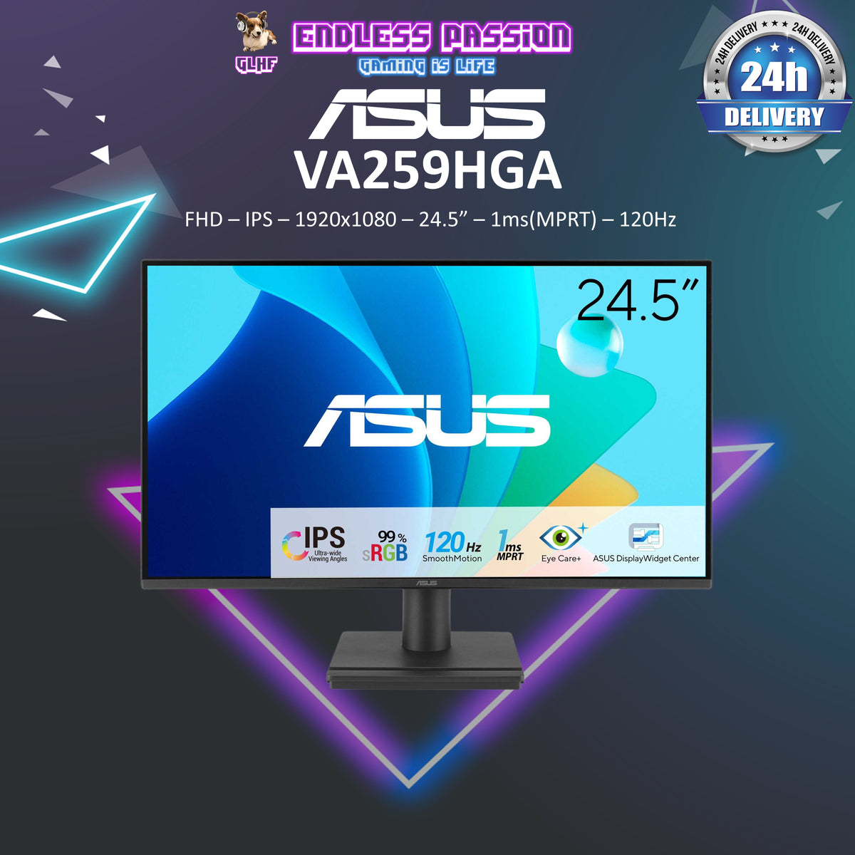 ASUS VA259HGA 25 inch IPS Full HD Monitor – Endless Passion