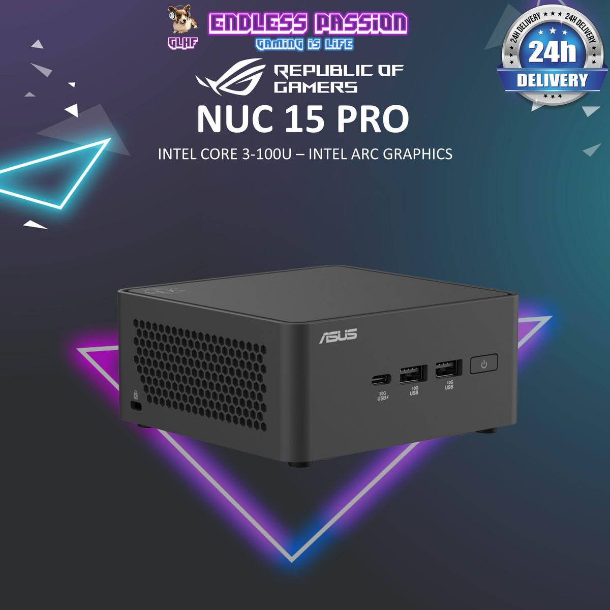 Asus NUC 15 Pro Tall U3-100U AI-Enabled Gaming Mini PC – Endless Passion